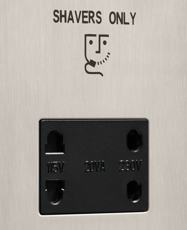 Silver Shaver Socket - With Choice of Black or White Insert