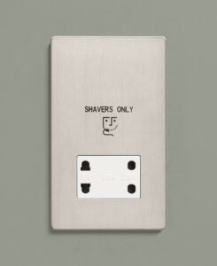 Silver Shaver Socket - With Choice of Black or White Insert