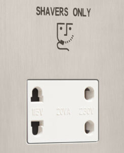 Silver Shaver Socket - With Choice of Black or White Insert