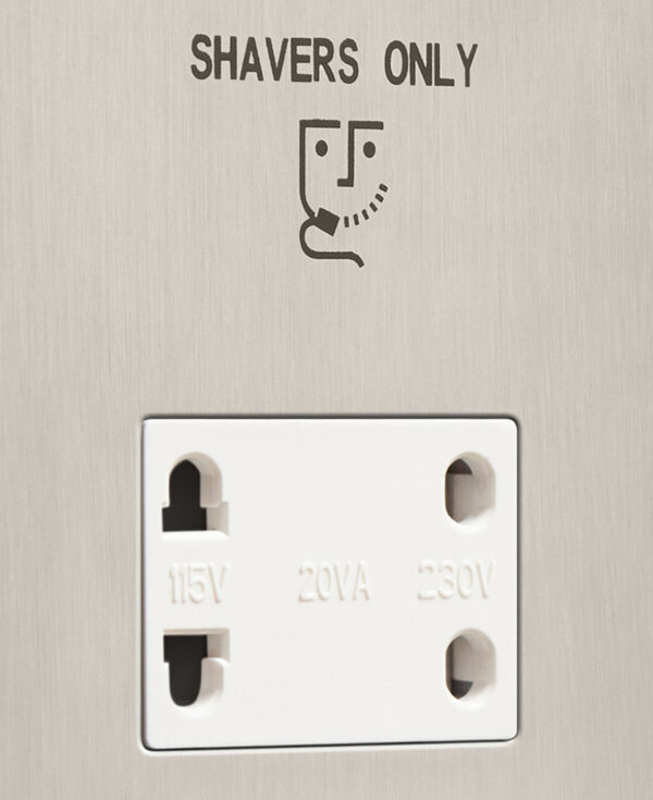 Silver Shaver Socket - With Choice of Black or White Insert