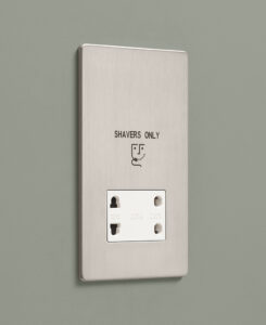 Silver Shaver Socket - With Choice of Black or White Insert