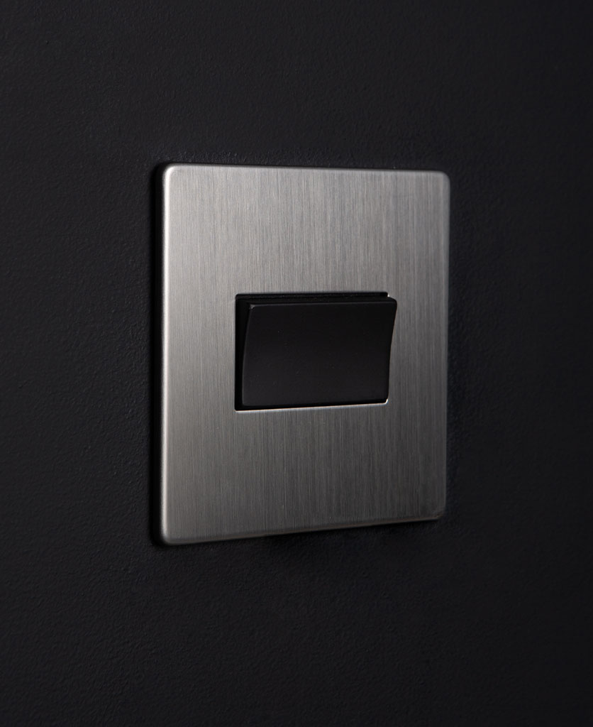 Silver Triple Pole Fan Switch with Choice of Rocker Colours