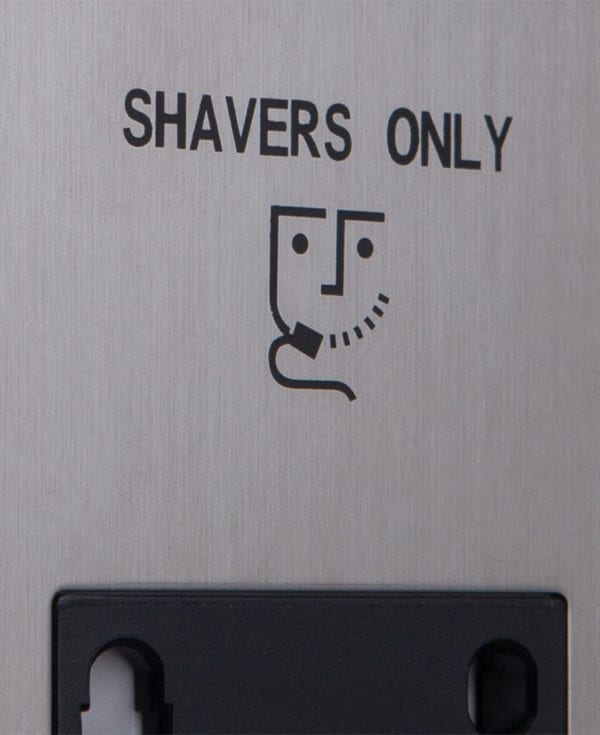 Silver Shaver Socket - With Choice of Black or White Insert