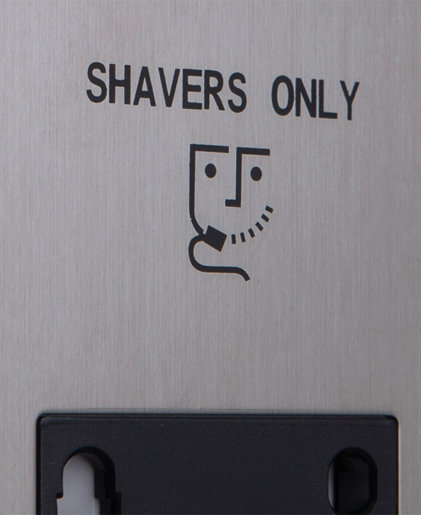 Silver Shaver Socket - With Choice of Black or White Insert