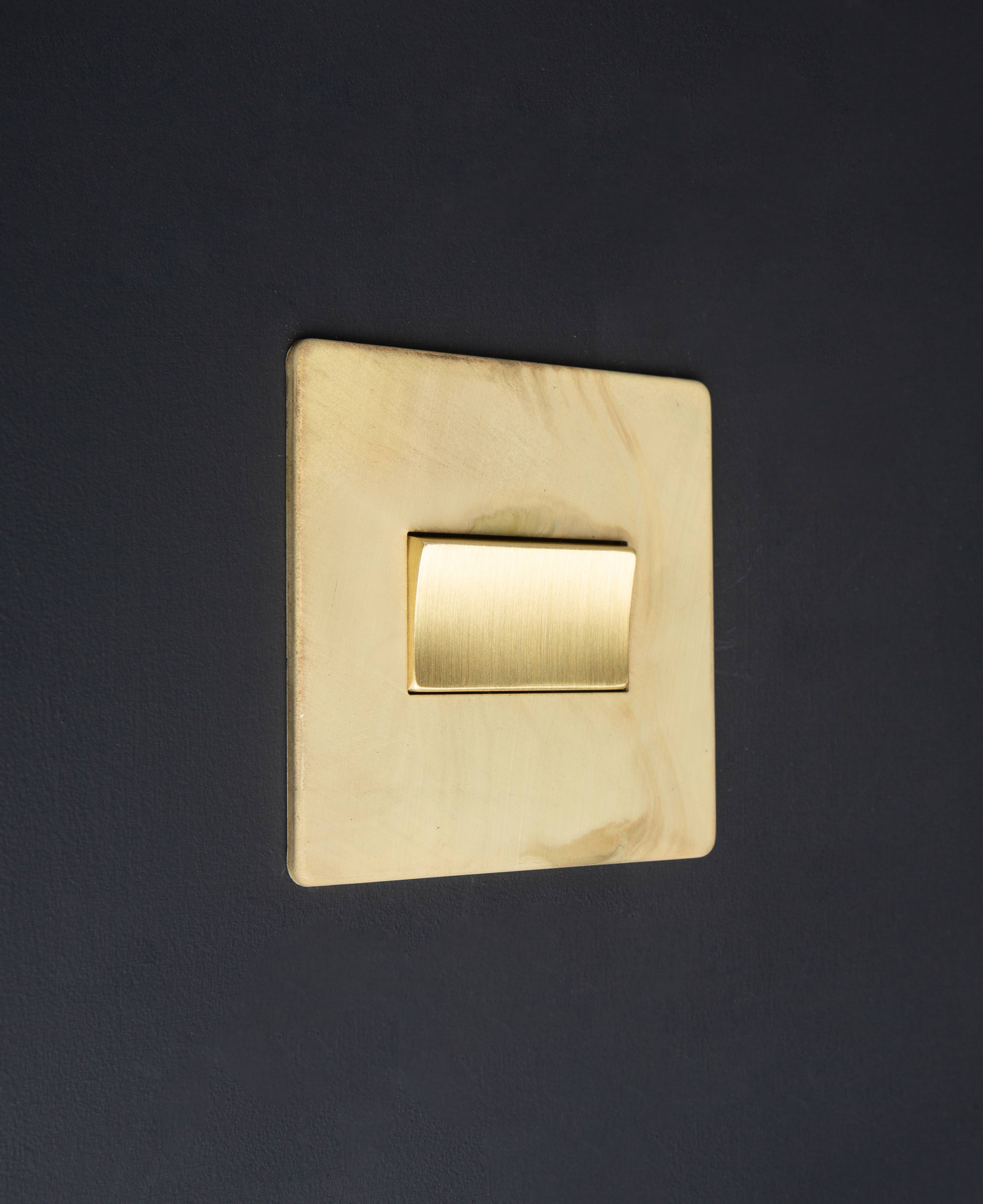 Smoked Gold Triple Pole Fan Switch with Choice of Switch Colours