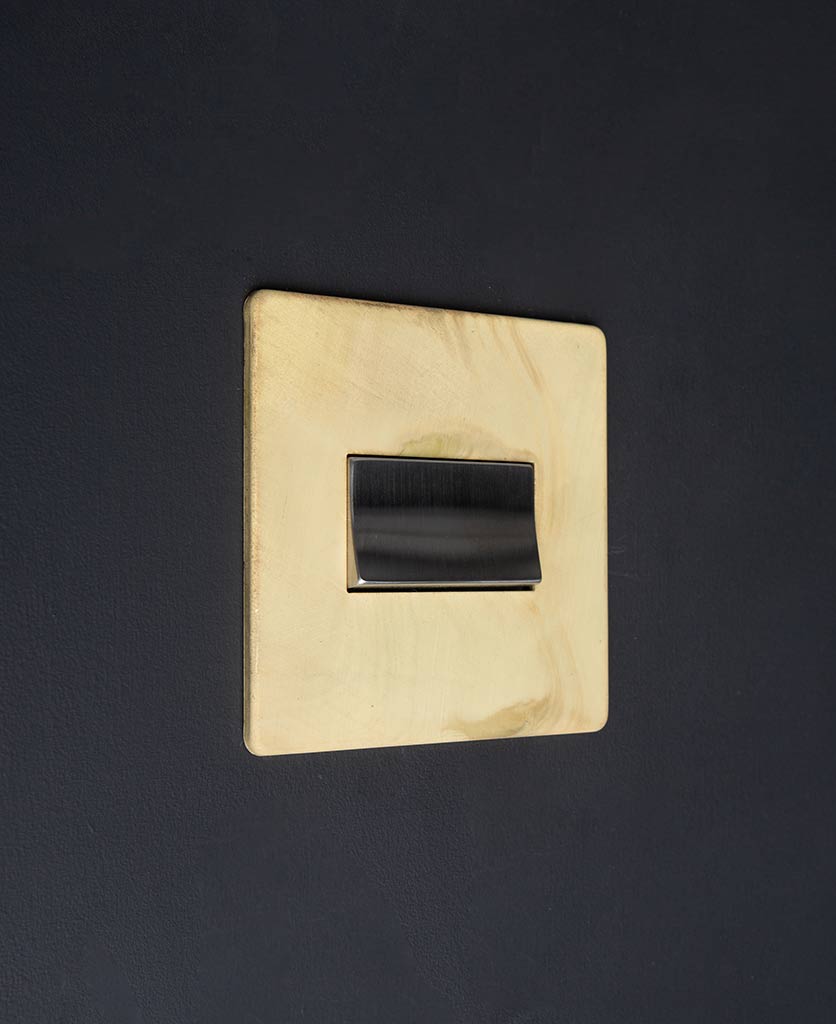 Smoked Gold Triple Pole Fan Switch with Choice of Switch Colours