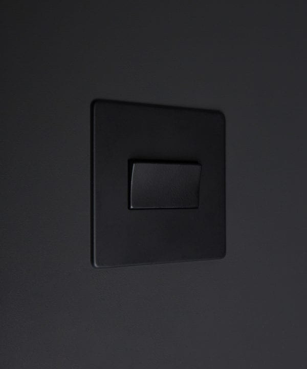 Blank Plug Socket - Black Single Blank Fascia for Unused Sockets