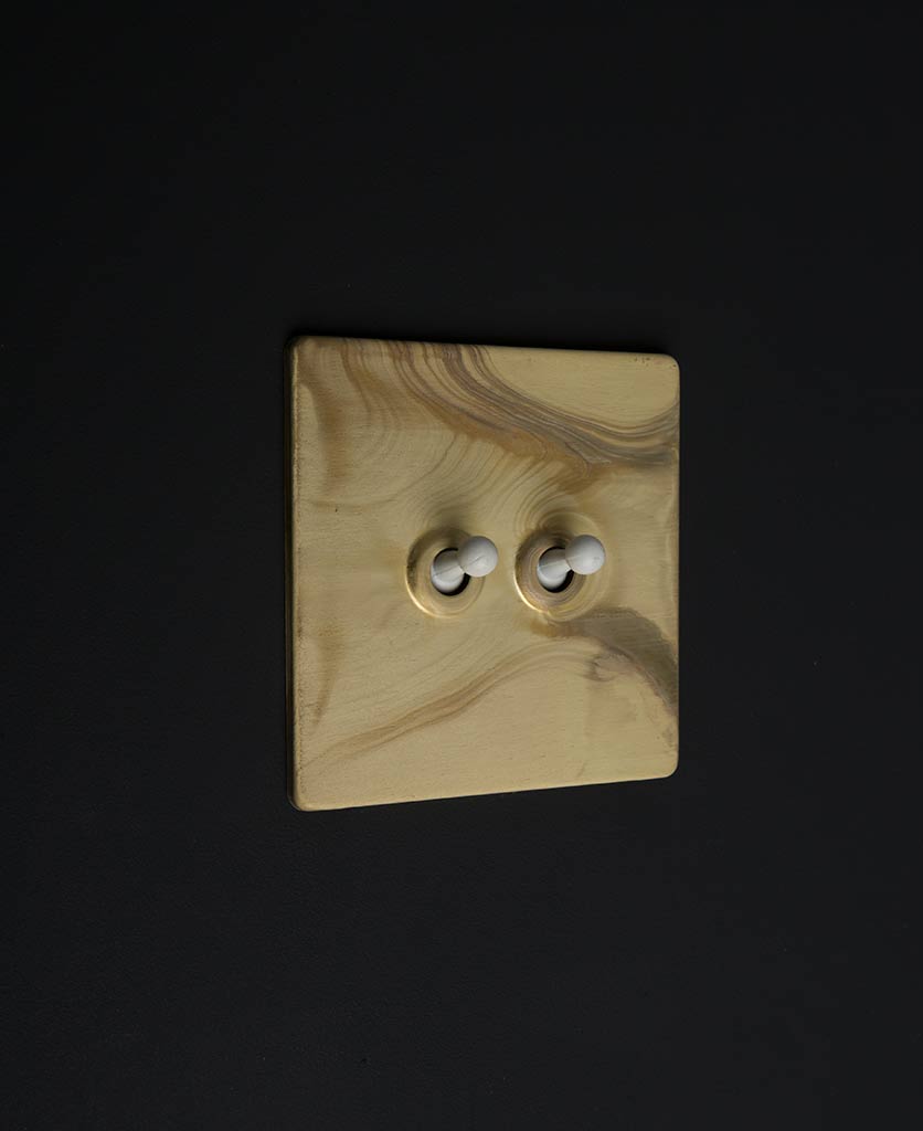 Toggle Switches - Smoked Gold Double Toggle Switch