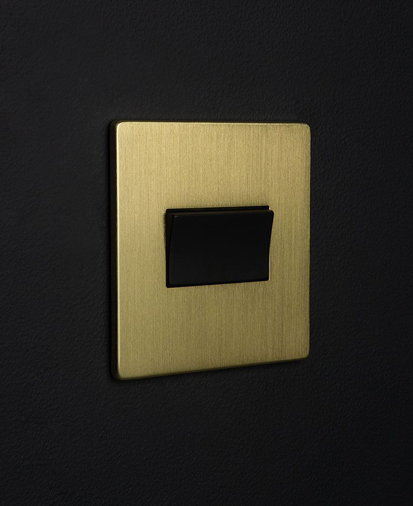 Gold Triple Pole Fan Switch - With Black, White, Silver or Gold Insert