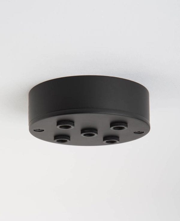 Modern Ceiling Rose - Black Multi Point Ceiling Rose