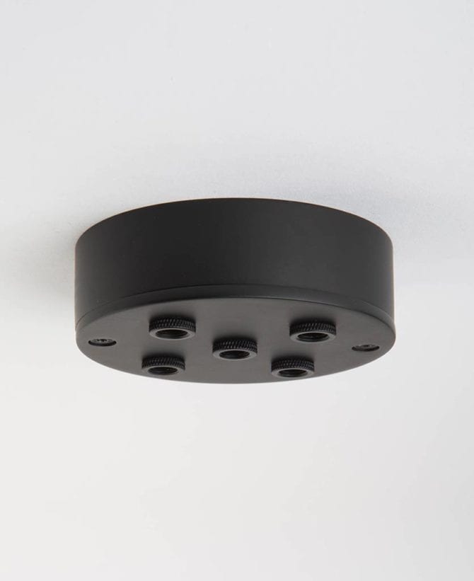 Modern Ceiling Rose - Black Multi Point Ceiling Rose