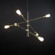 Trikonansana Brass 3 Arm Ceiling Light | Dowsing & Reynolds