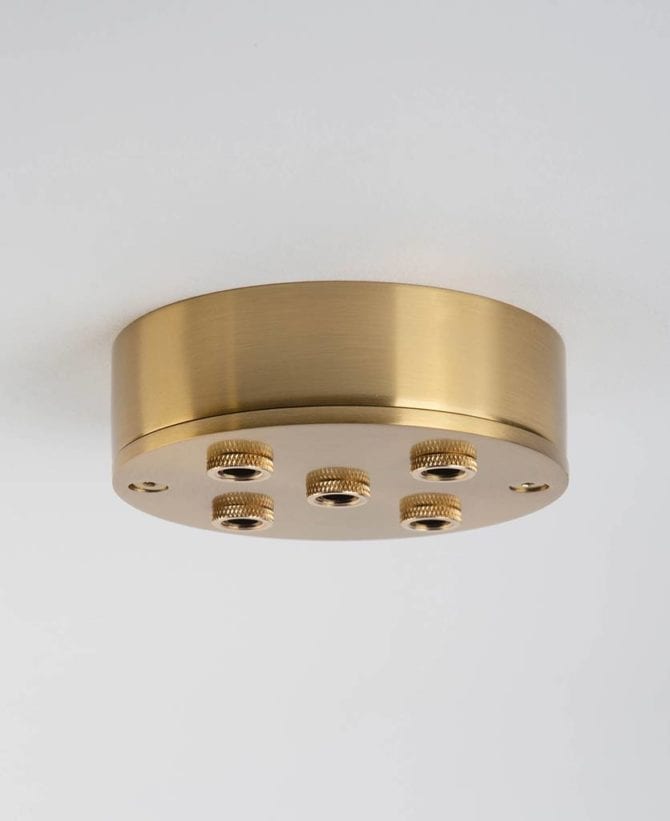 Plain Ceiling Rose - Fool's Gold Multi Outlet Ceiling Roses