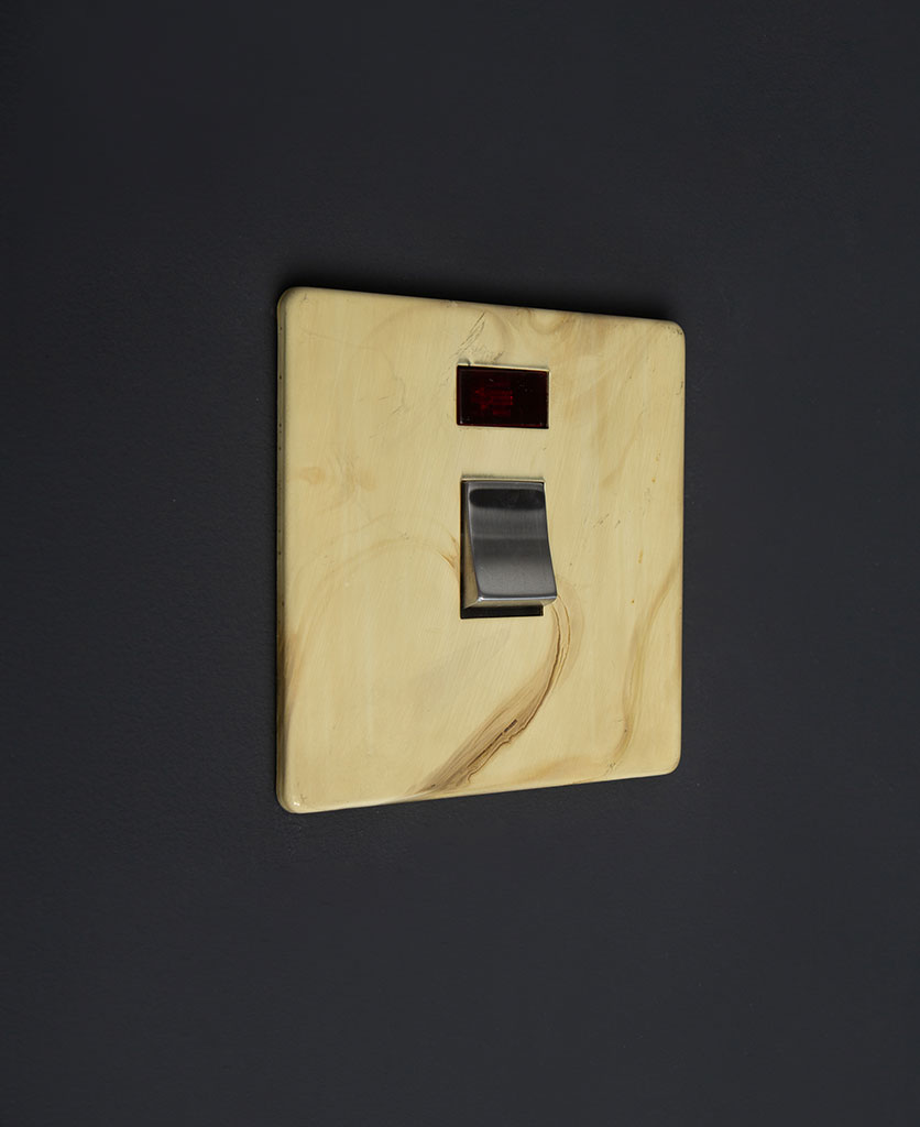 Smoked Gold 20A Double Pole Switch with Neon Power Indicator