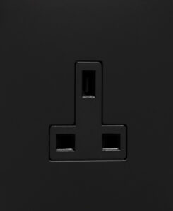 Unswitched Single Socket Black - Always On Plug Socket