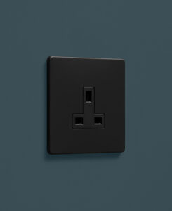 Unswitched Single Socket Black - Always On Plug Socket