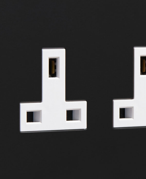 Unswitched Socket - Black Double Always on Plug Socket