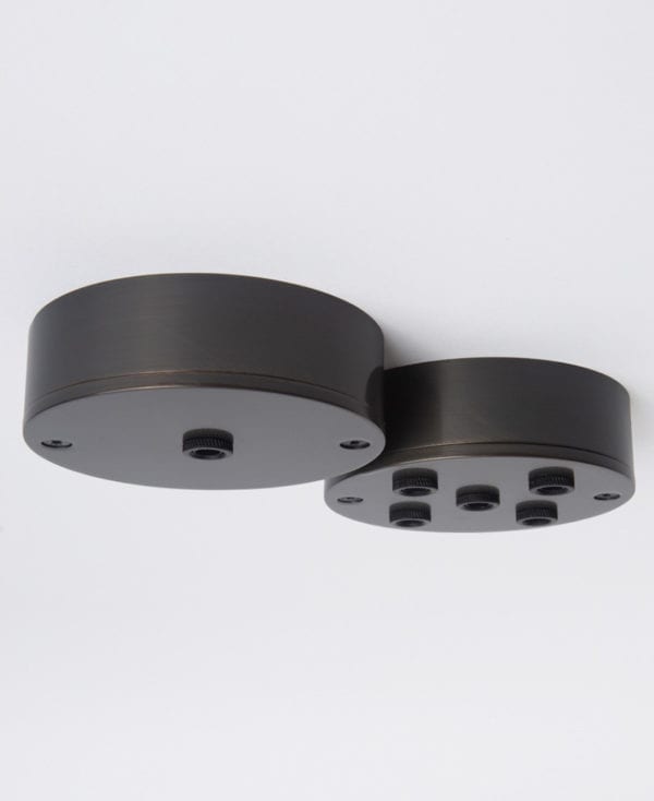 Large Ceiling Rose - Antique Black Multi Outlet Ceiling Roses