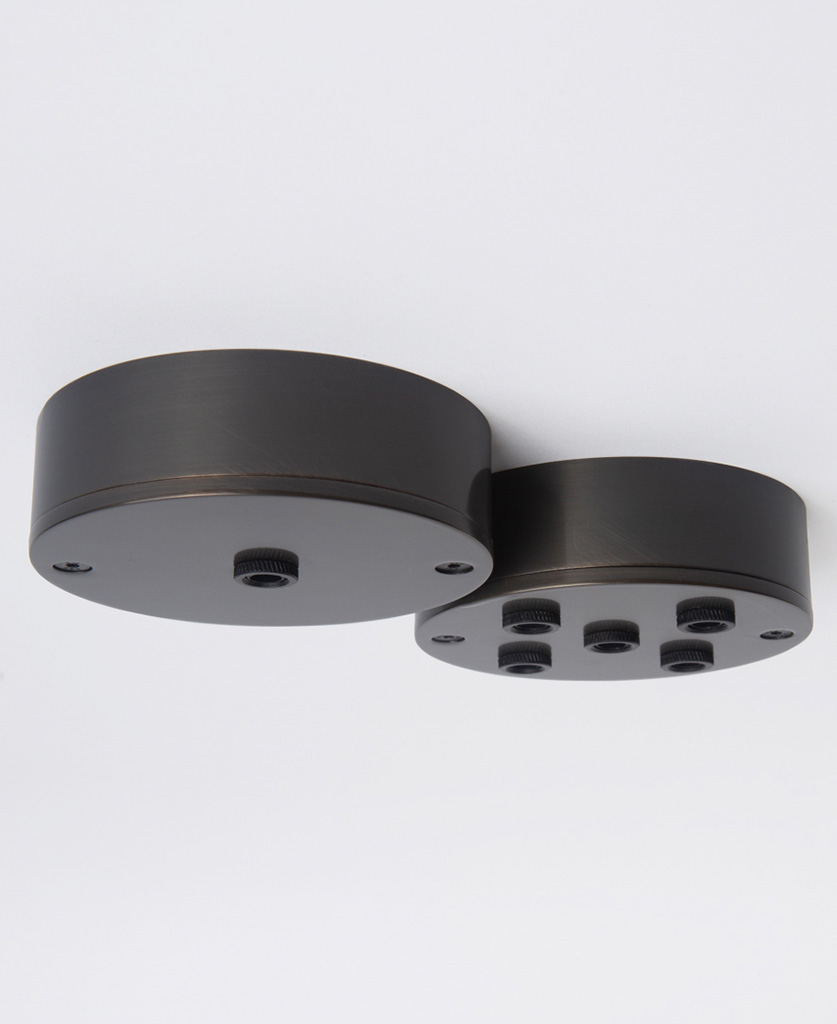 Large Ceiling Rose - Antique Black Multi Outlet Ceiling Roses