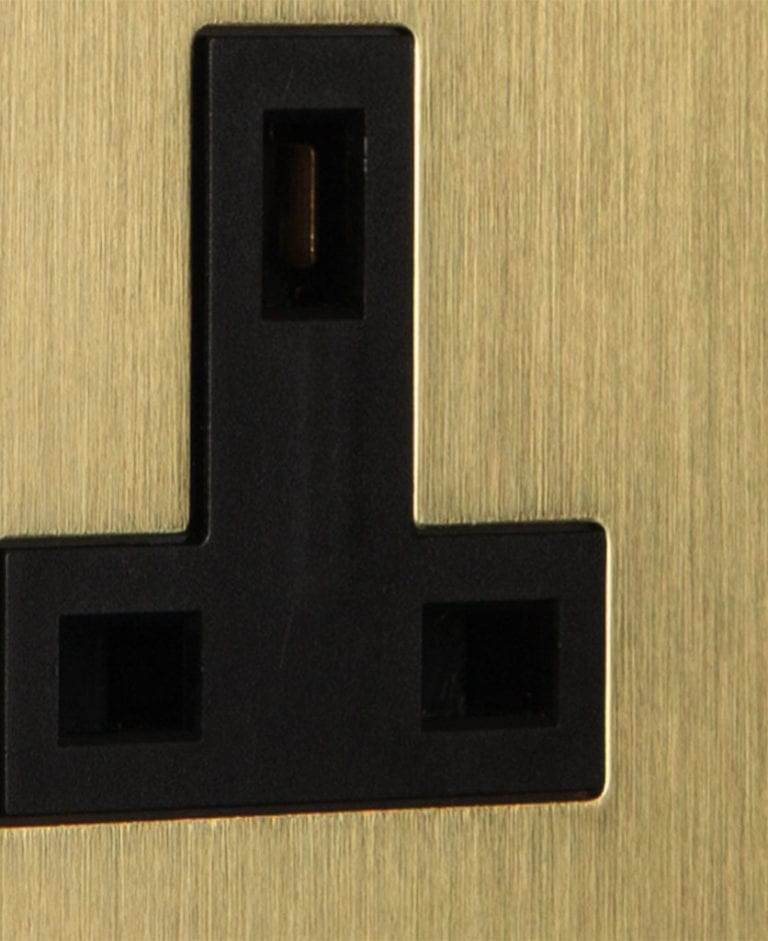 Gold Plug Sockets - Double Unswitched Socket With Choice of Insert