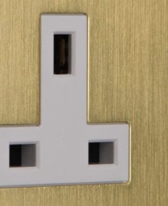 Gold Plug Sockets - Double Unswitched Socket With Choice of Insert