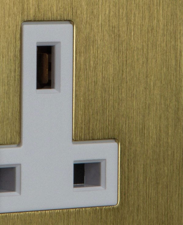 Plug Socket Without Switch Gold - Brushed Brass Plug Socket