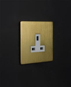 Plug Socket Without Switch Gold - Brushed Brass Plug Socket