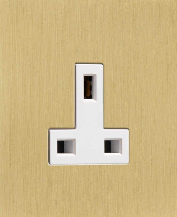 Plug Socket Without Switch Gold - Brushed Brass Plug Socket