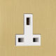 Plug Socket Without Switch Gold - Brushed Brass Plug Socket