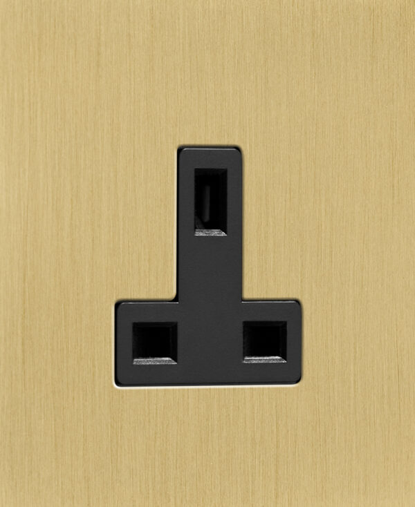 Plug Socket Without Switch Gold - Brushed Brass Plug Socket