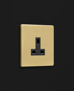 Plug Socket Without Switch Gold - Brushed Brass Plug Socket