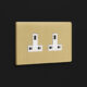 Gold Double Unswitched Socket With Choice of Insert