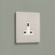 Brushed Silver Sockets With Choice of Black or White Insert