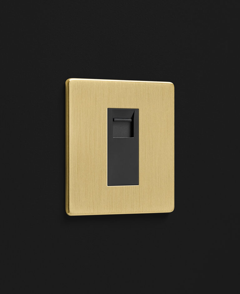 Gold Single Data Port Socket with Black or White Inserts