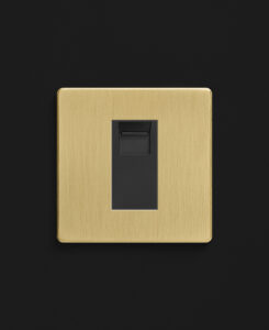 Gold Single Data Port Socket with Black or White Inserts