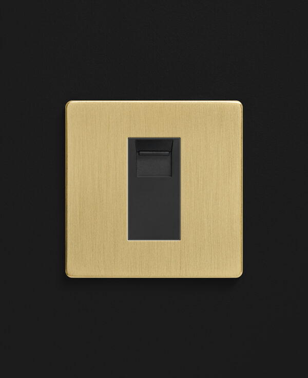 Gold Single Data Port Socket with Black or White Inserts