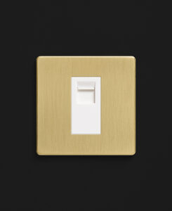 Gold Single Data Port Socket with Black or White Inserts
