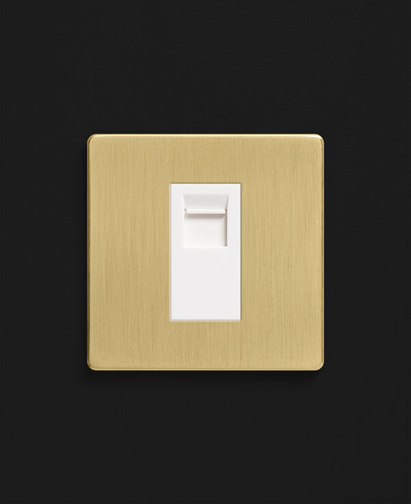 Gold Single Data Port Socket with Black or White Inserts