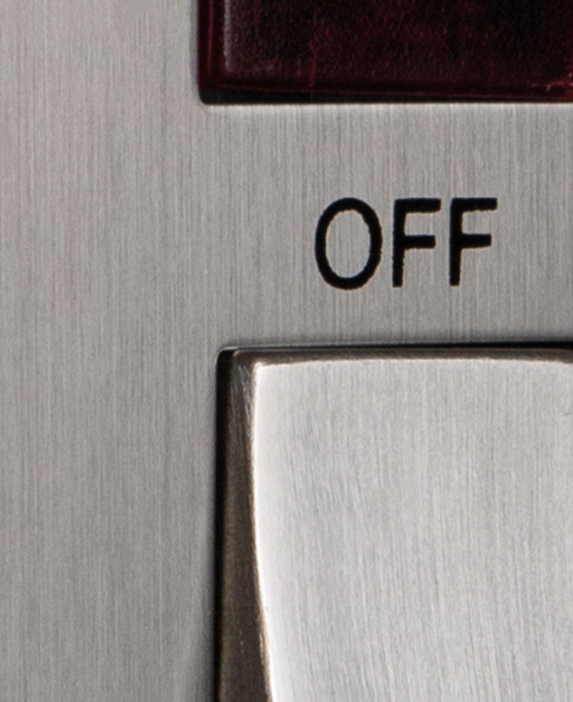 Silver 20A Double Pole Switch with Neon Power Indicator