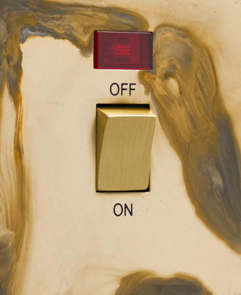 Smoked Gold 20A Double Pole Switch with Neon Power Indicator