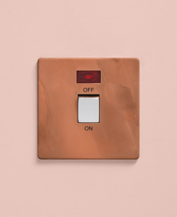 Copper 20A Double Pole Switch with Neon Power Indicator