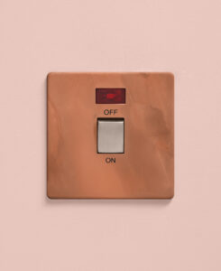 Copper 20A Double Pole Switch with Neon Power Indicator