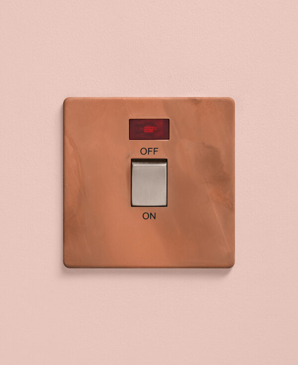 Copper 20A Double Pole Switch with Neon Power Indicator