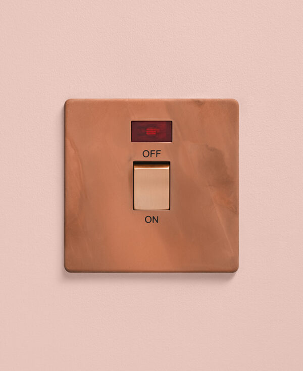 Copper 20A Double Pole Switch with Neon Power Indicator