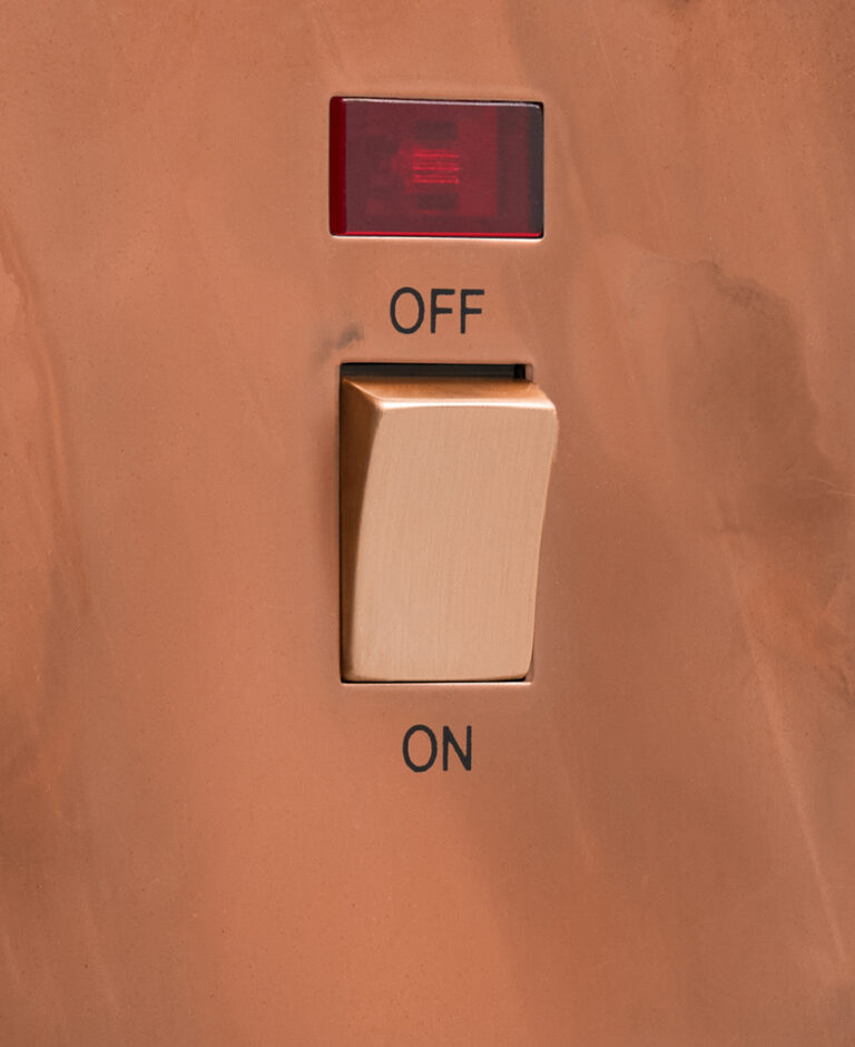 Copper 20A Double Pole Switch with Neon Power Indicator