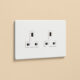 White Double Socket - Unswitched Always on Plug Socket