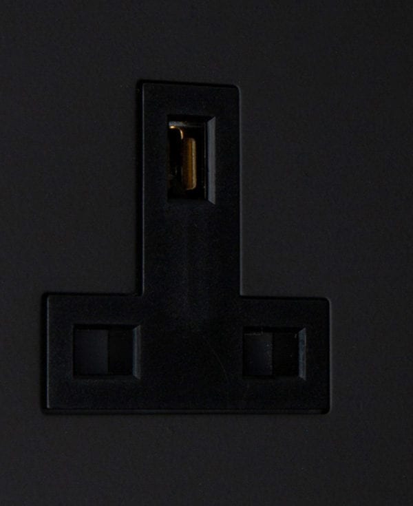 Unswitched Socket - Black Double Always on Plug Socket