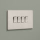 4G Switcher - Silver Quadruple Rocker Light Switch
