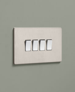 4G Switcher - Silver Quadruple Rocker Light Switch