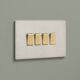 4G Switcher - Silver Quadruple Rocker Light Switch